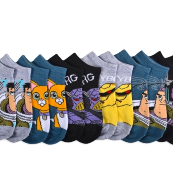 Disney | Accessories | Buzz Lightyear Toddler Boys 6 Pair Socks Pack ...